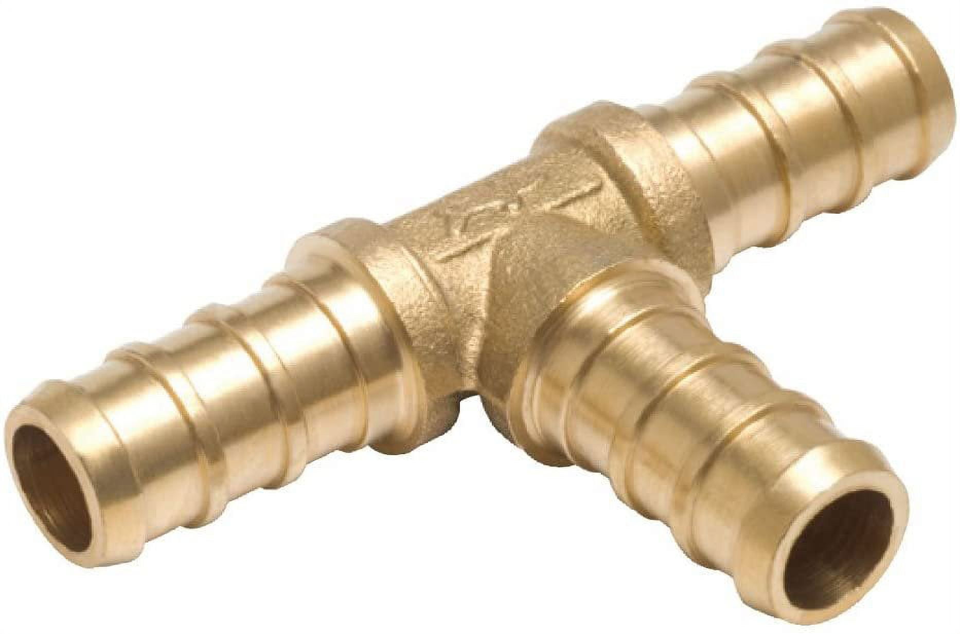 SharkBite PEX Barb Tee 3/8-Inch Brass - Compact, 3/8 Barb Tee - Gold ...