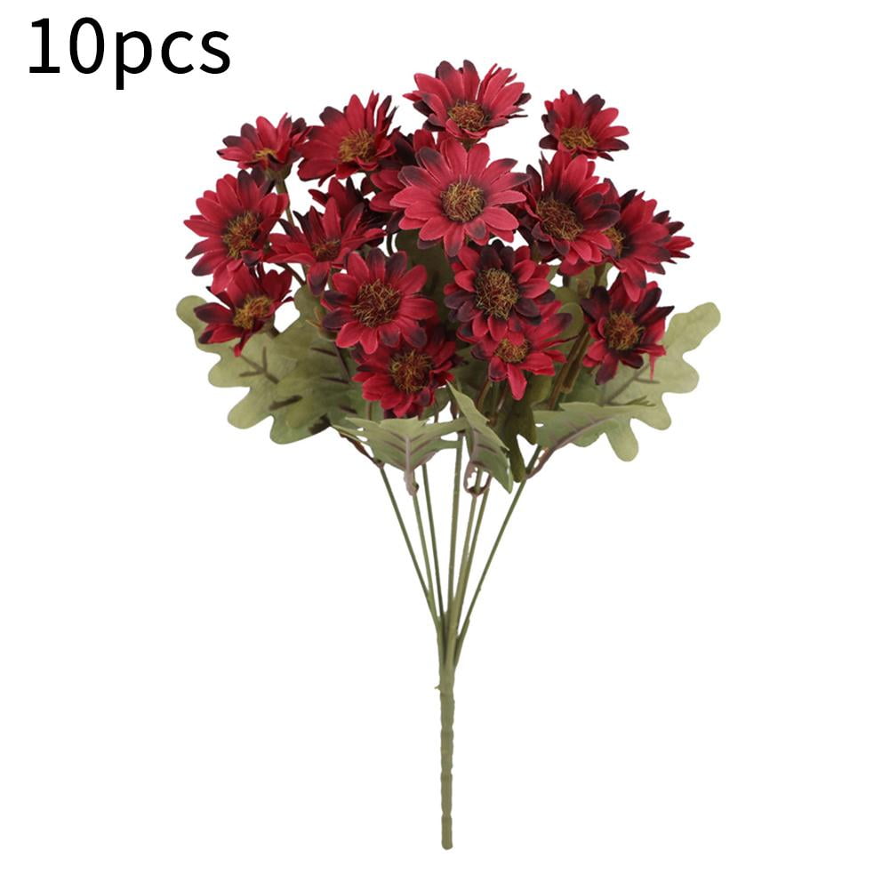 SharkTRUE 10 Bundles Fake Mums Fall Flowers, Artificial Fall Flowers ...