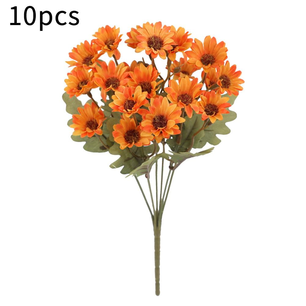 SharkTRUE 10 Bundles Fake Mums Fall Flowers, Artificial Fall Flowers ...