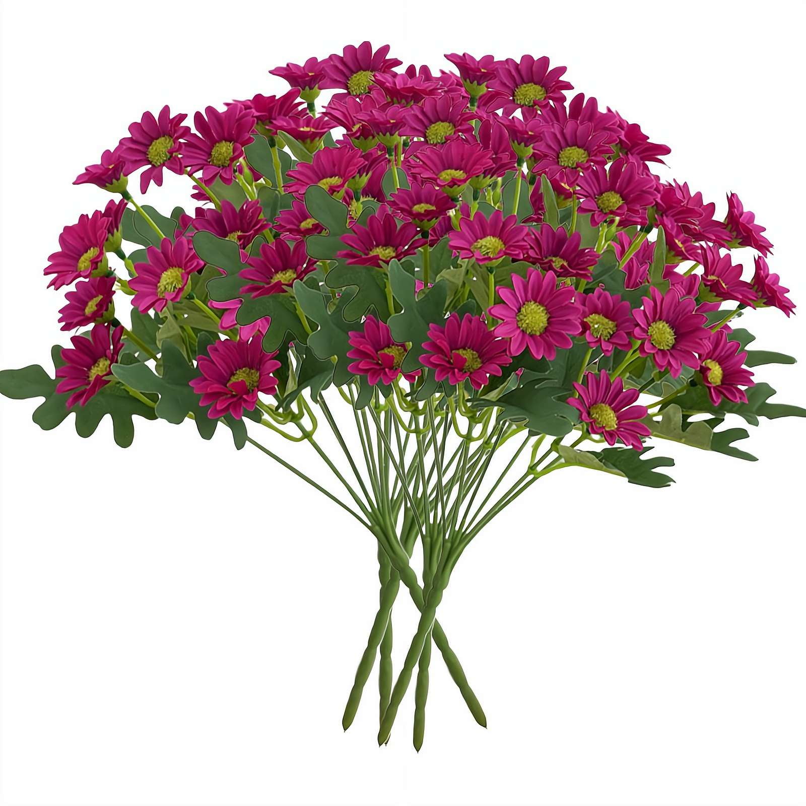 SharkTRUE Artificial Fall Mums, Artificial Mums - UV Resistant Outdoor ...