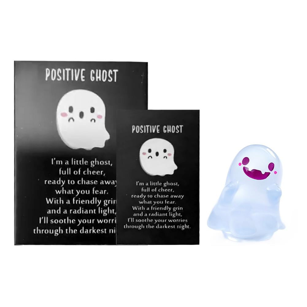 SharkTRUE Glow in Dark Mini Ghost Figures with Box, Small Resin Ghost ...