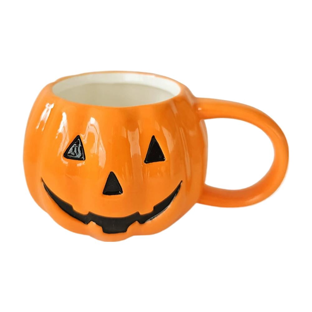 SharkTRUE Halloween Pumpkin Cup , Large Ceramic Pumpkin Cup for ...