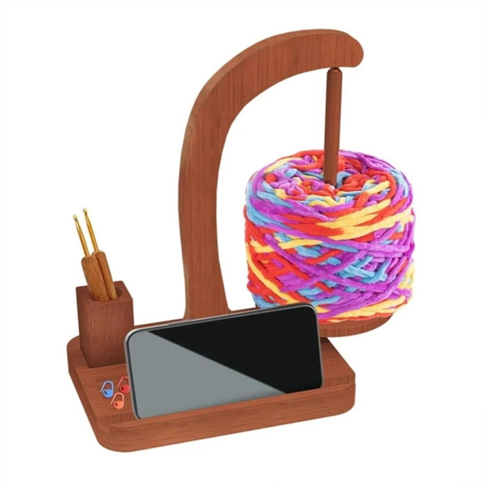 SharkTRUE Magnetic Yarn Holder for Crocheting and Knitting,Wooden ...