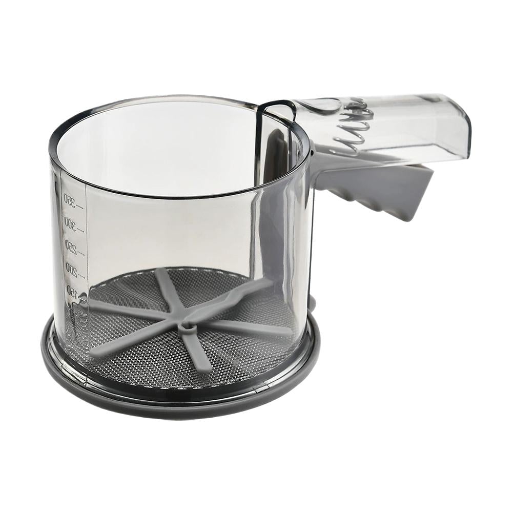 SharkTRUE PP Double Layer Covered Semi-Automatic Handheld Flour Sieve ...