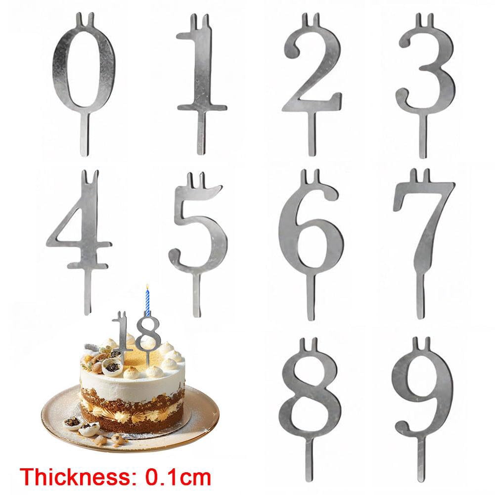 SharkTRUE Reusable Number Birthday Candle Holder Set,0-9 Numbered ...