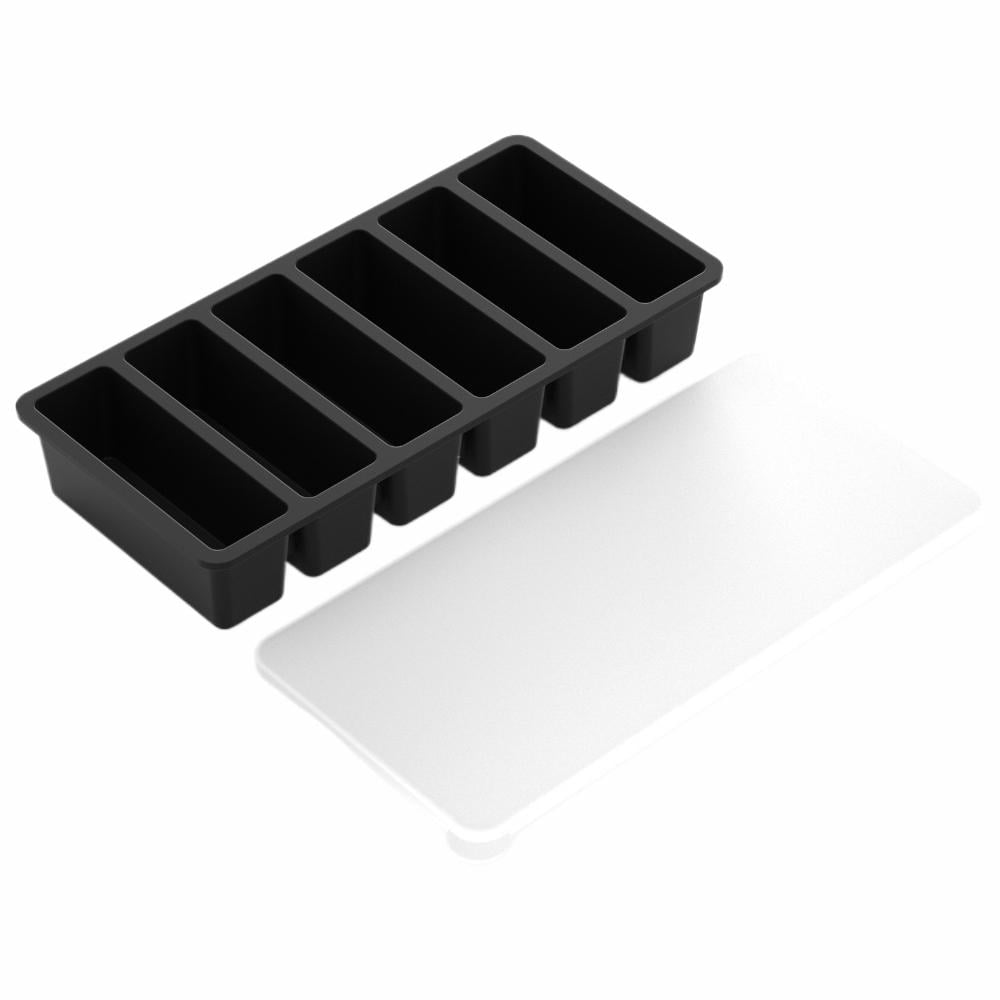 SharkTRUE Silicone Food Freezer Trays with Lid Rectangular Ice ...