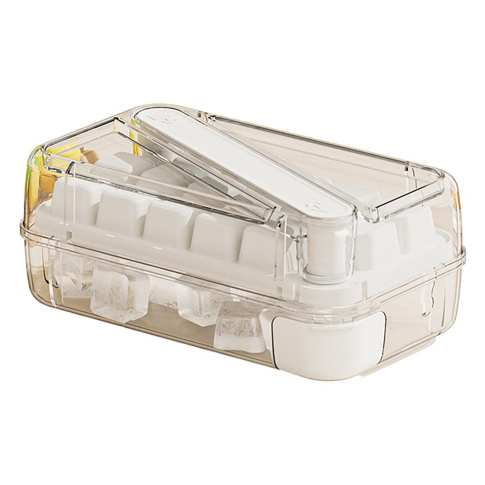 SharkTRUE SingleDouble Layer Ice Tray with Lid and Bin Silicone Plastic ...