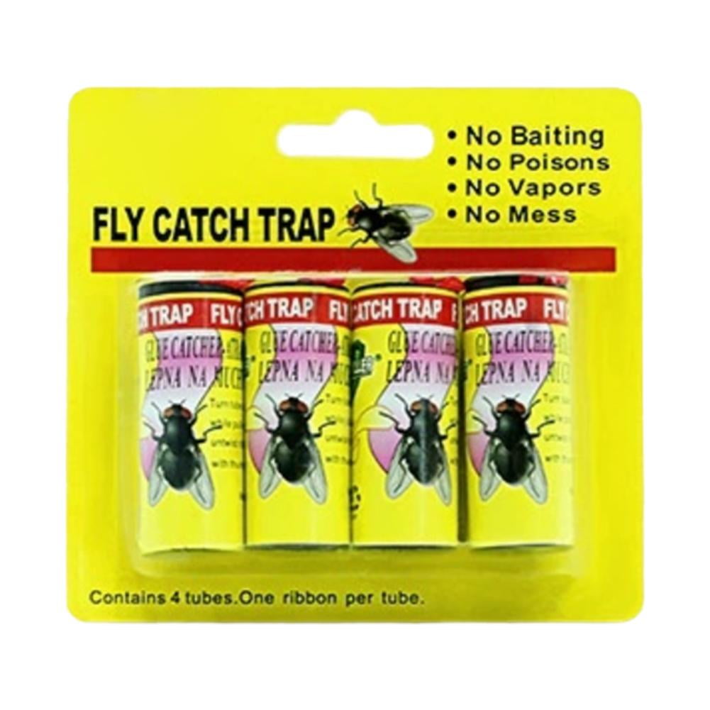 SharkTRUE Sticky Fly Trap Indoor, Sticky Gnats & Mosquitoes Glue Paper ...