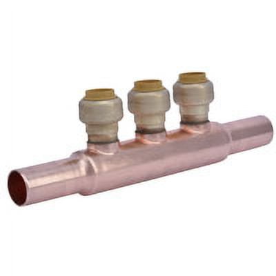 Sharkbite 22995LF Lead-Free 3-Port Manifold, Brass, 3/4" x 3/4 ...