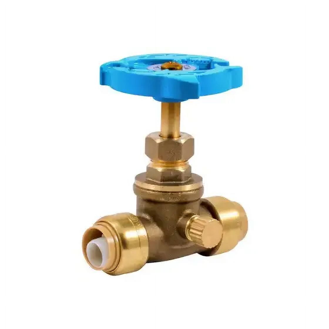 Sharkbite 24634LF Stop Valve, 1/2 inch Connection, Push-to-Connect, 200 ...