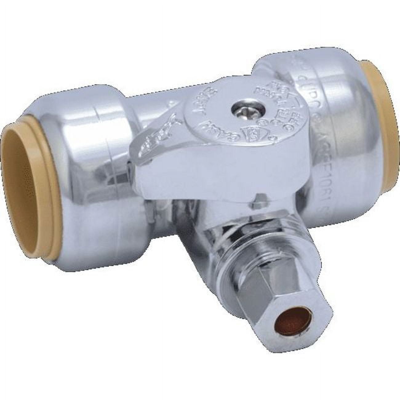 Sharkbite 24985 3/4" X 3/4" X 1/4" Compression Tee Stop - Chrome ...