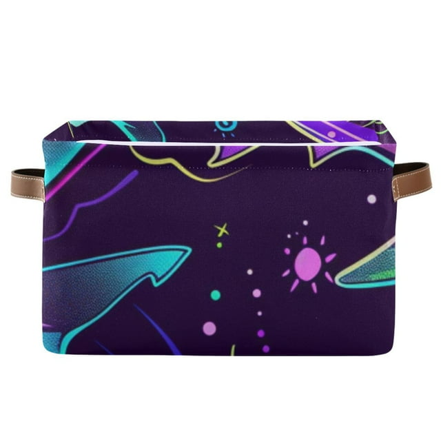 Sharks-5 Storage Box, Fabric Cube Storage Box with Handle, Portable ...