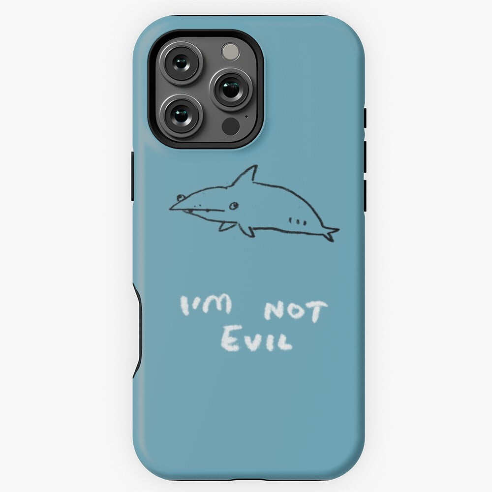 Sharks Are Not Evil Marine Life Conservation Design Art Phone Case with ...