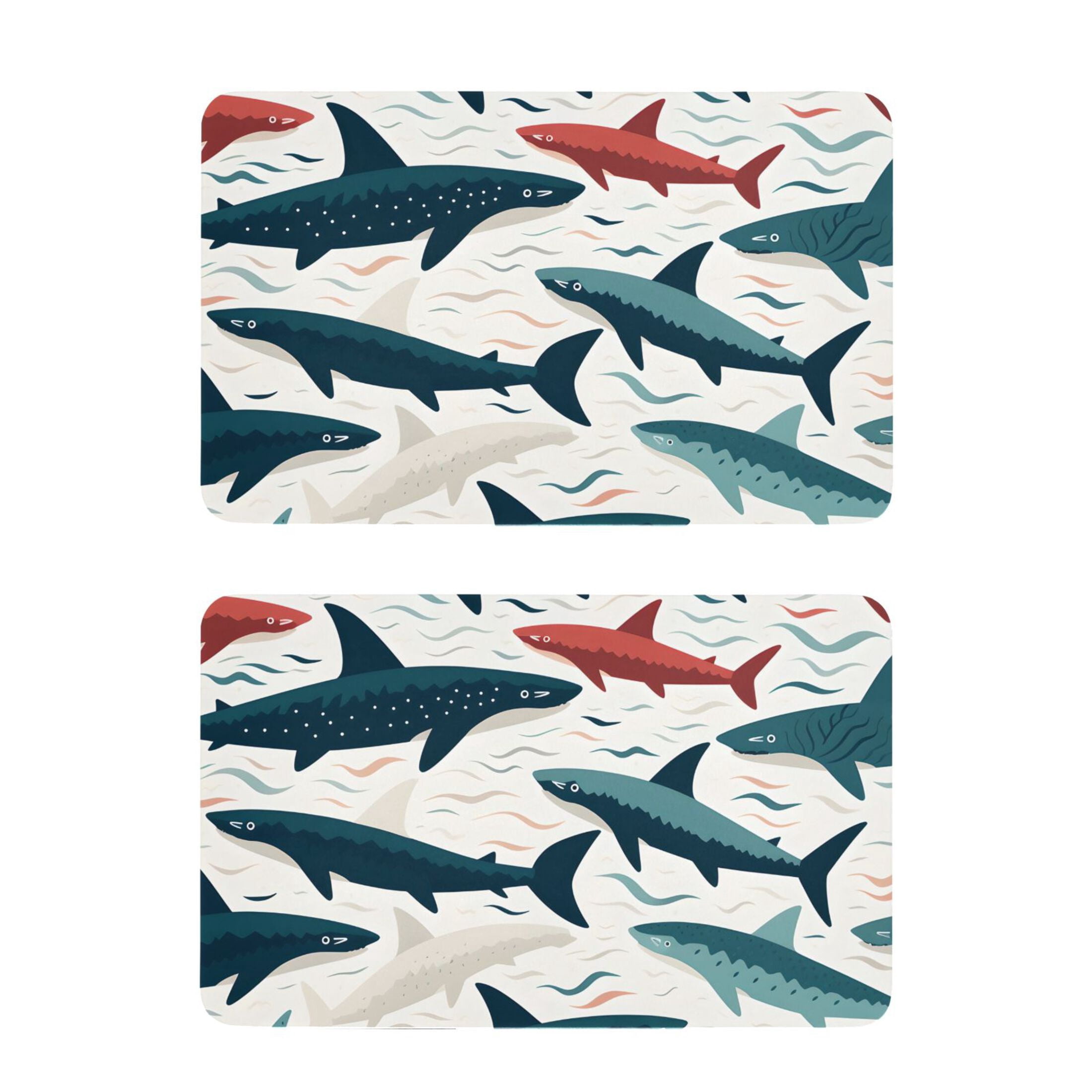 Sharks Blue Fridge Magnetic Sticker Refrigerator Magnets Kitchen ...