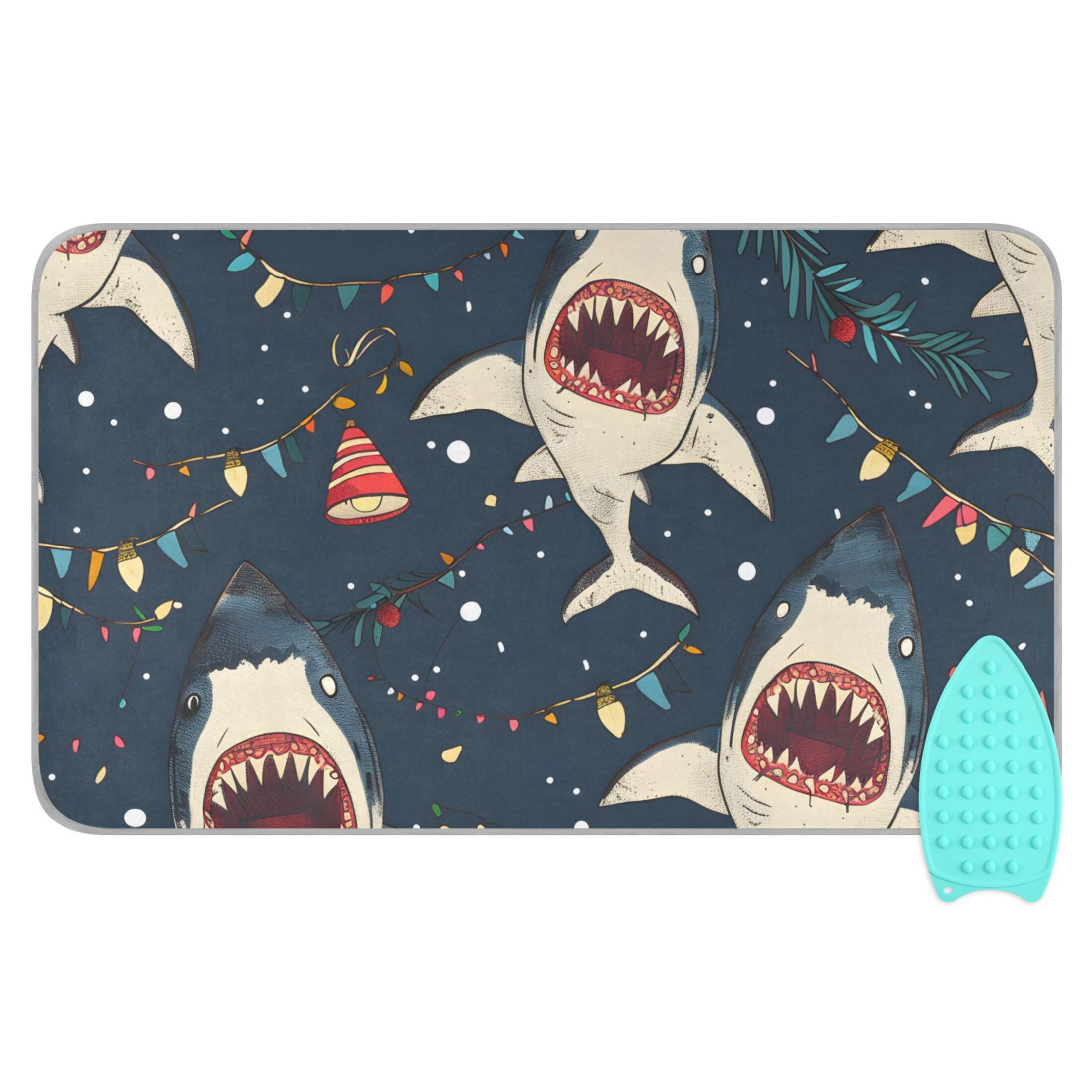 Sharks Ironing Board Covers Heat Resistant Ironing Pad Mat Portable for ...