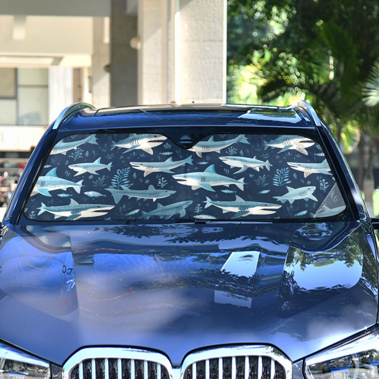 Sharks Leaves Automotive Front Car Windshield Sun Shade Reflector ...