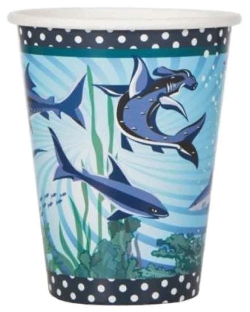 Sharks Luau Beach Ocean Sea Animals Theme Kids Birthday Party 9 Oz ...