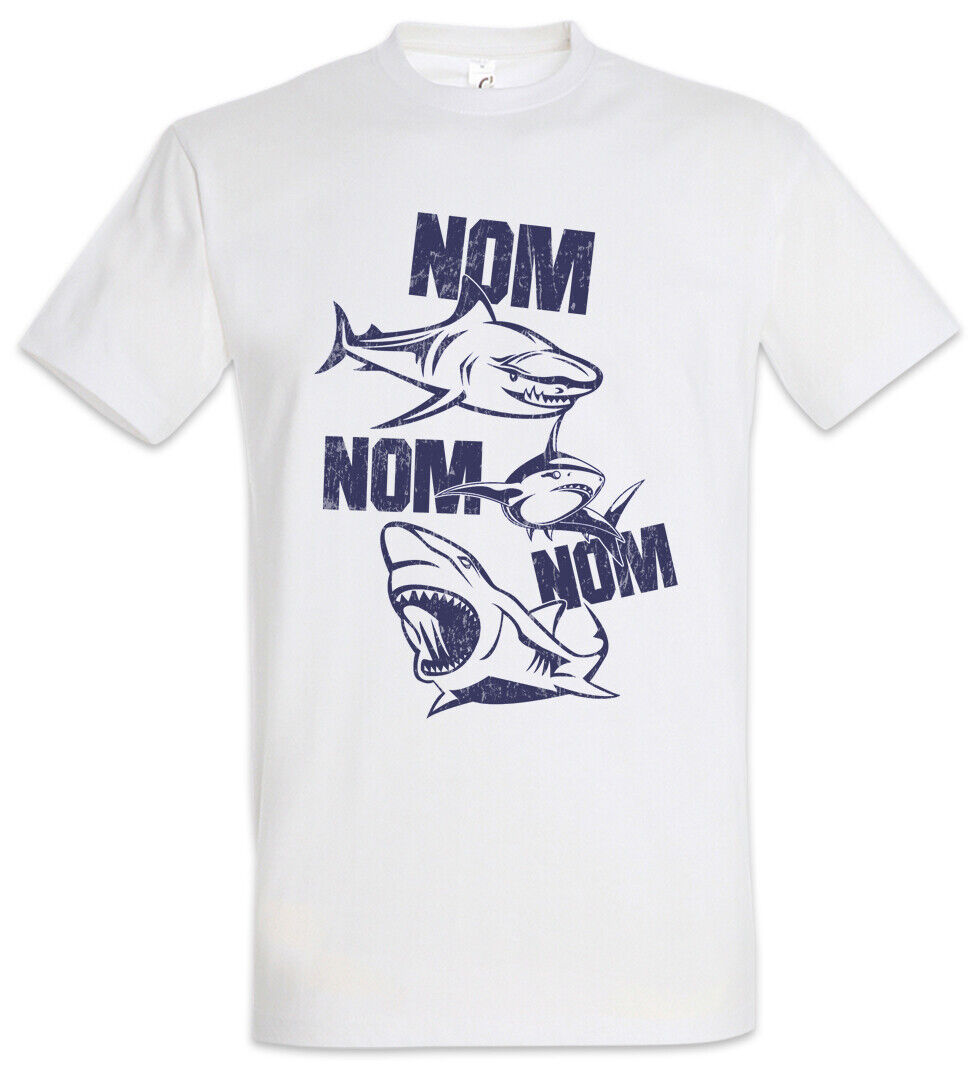 Sharks Nom T-Shirt Great White Jaws Shark Hunger Hungry Food Pizza Love ...