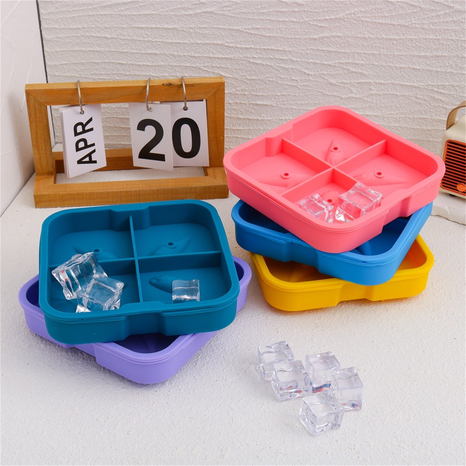 Sharks Silicone Ice Cube Mold Tray | Flexible Food-Grade Silicone | Shark Shaped Novelty Ice ...