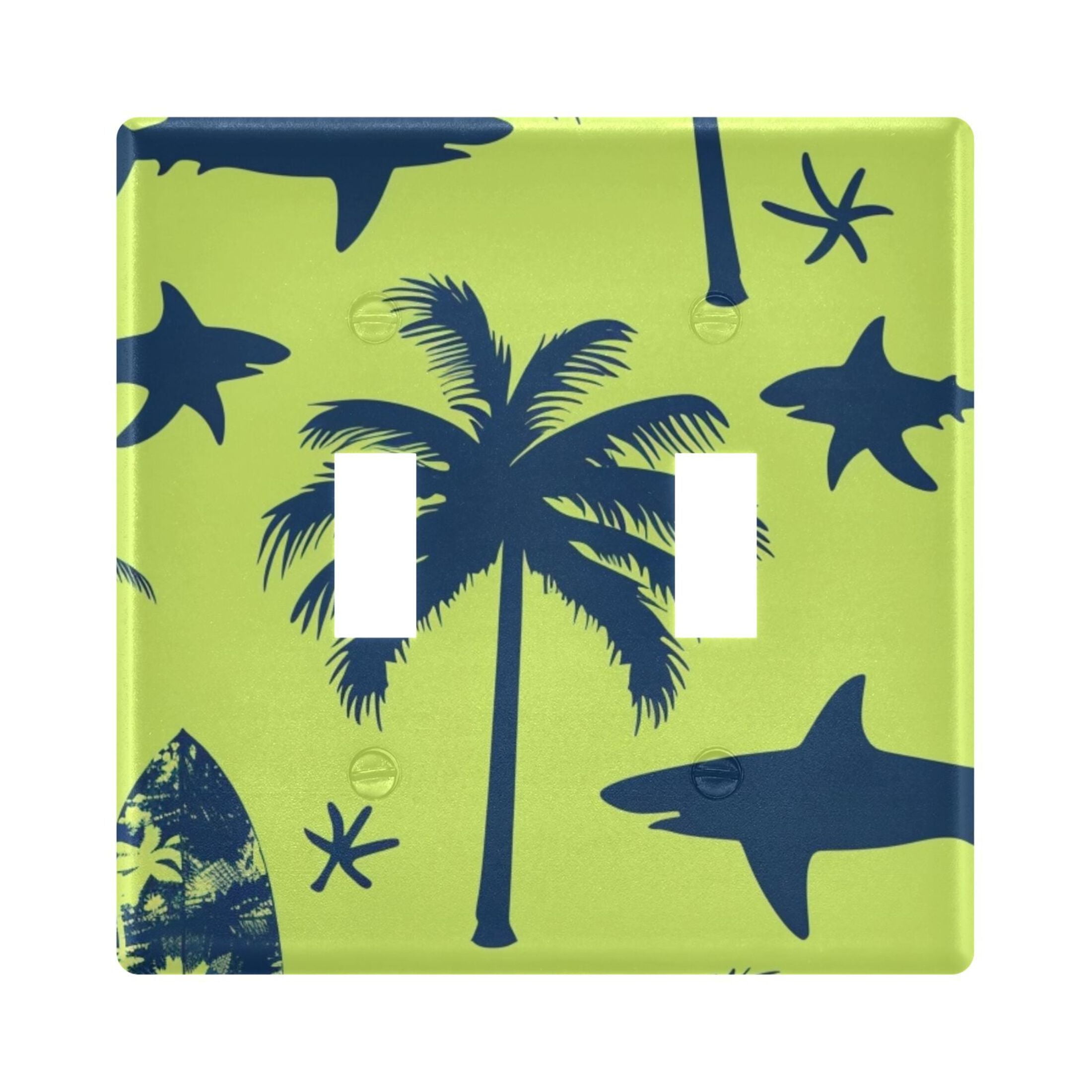 Sharks Tree Silhouette Light Switch Plate Covers 2 Gang Wall Plate ...