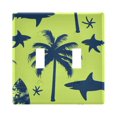 Sharks Tree Silhouette Light Switch Plate Covers 2 Gang Wall Plate ...