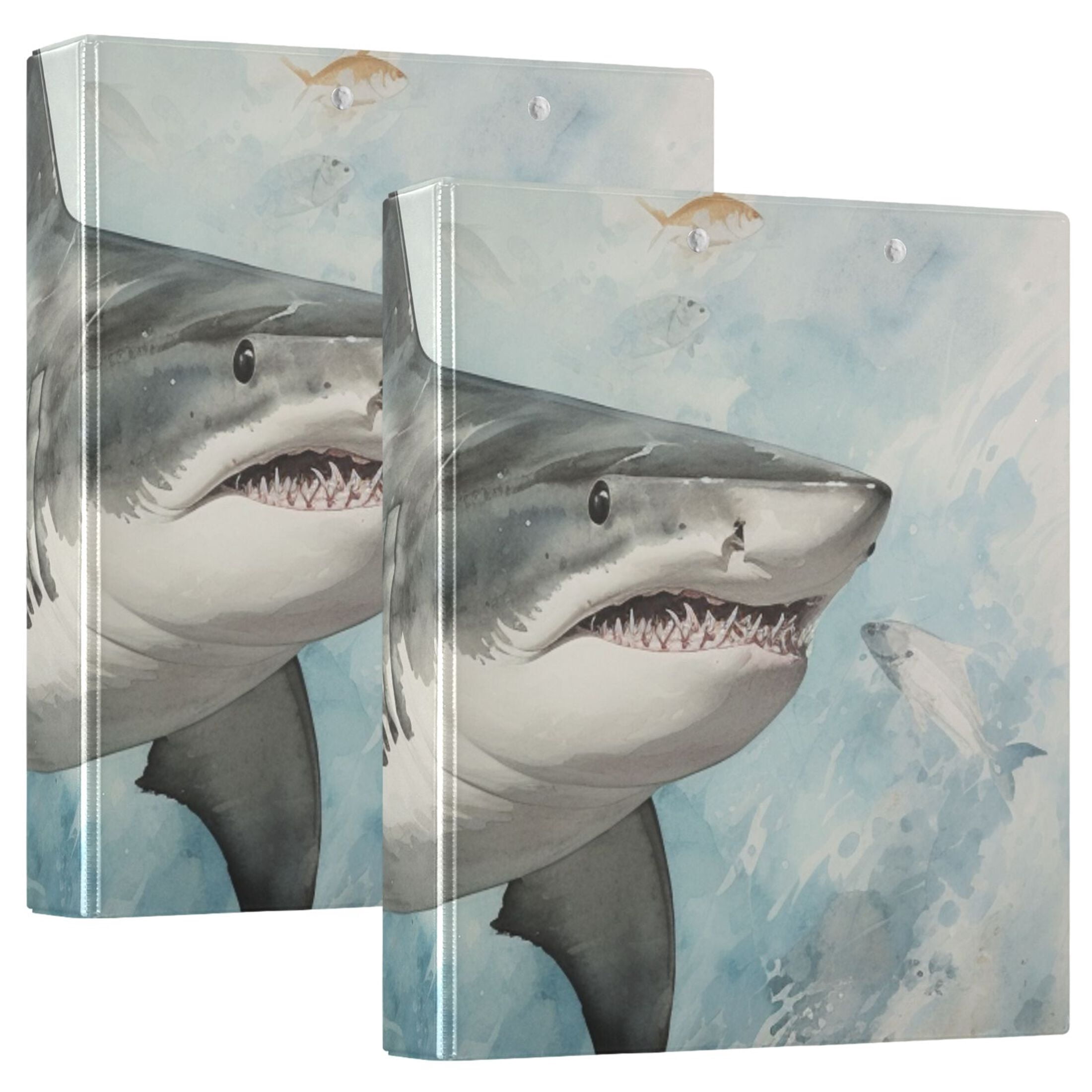 Sharks Waves 3 Ring Binders 1.5 inch Hardcover File Folders with ...