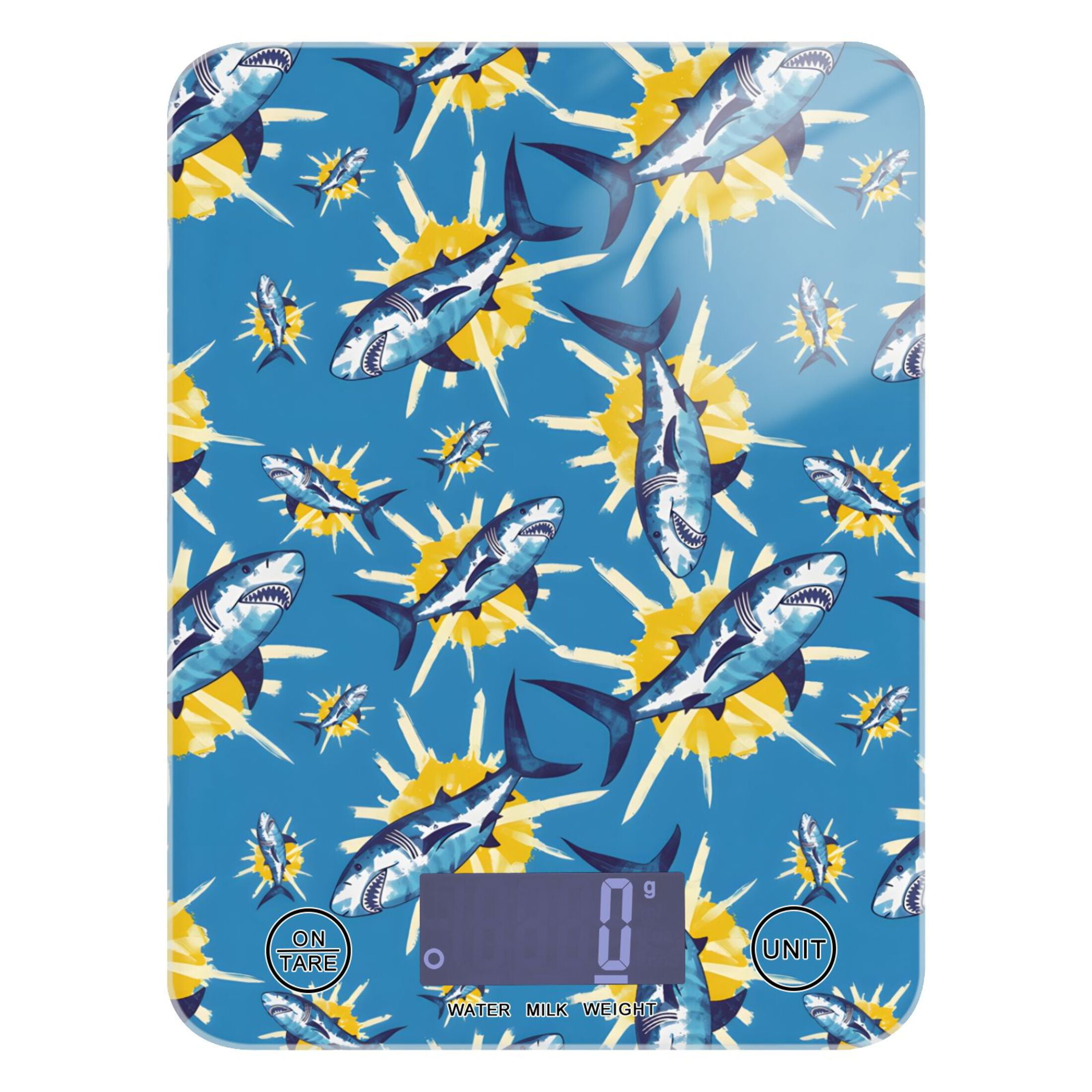 Sharks and Tie Dye Food Scale Multifunction Digital Kitchen Scale 11lb ...