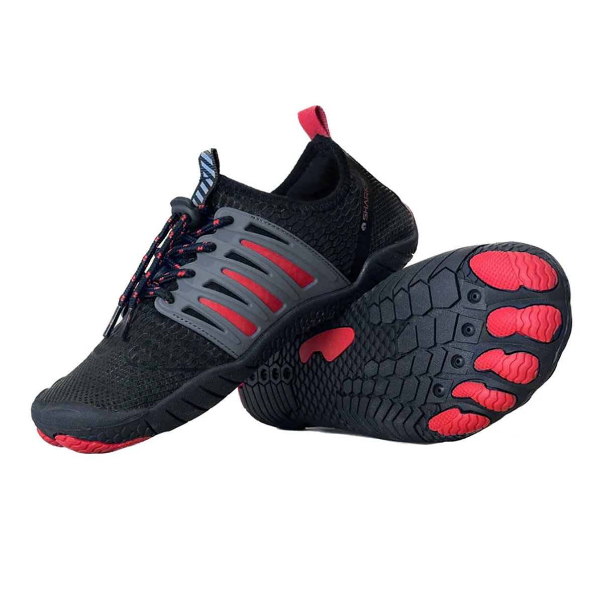 Sharkskin Everywear Water Shoe F8/M6 Black/Red - Walmart.com