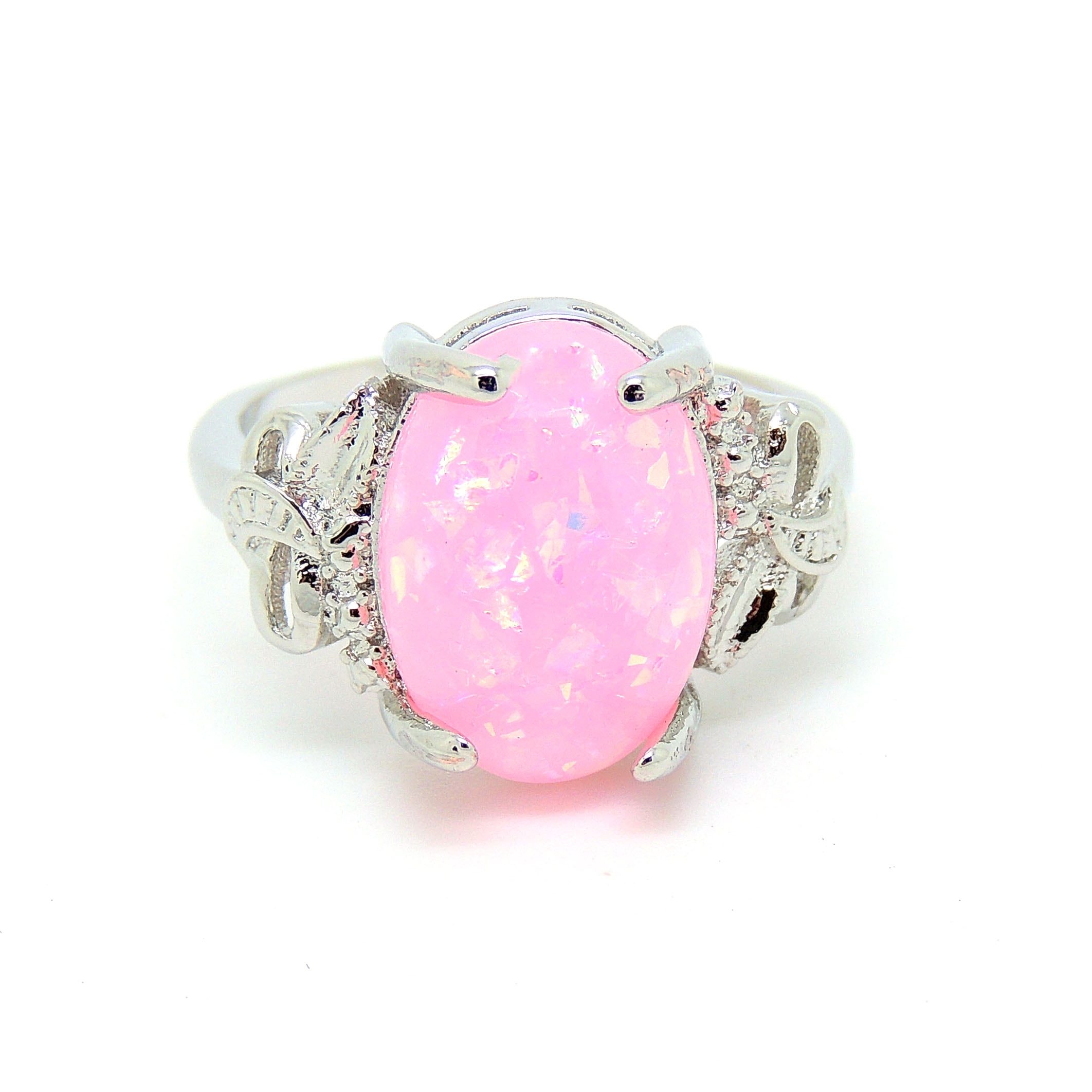 Sharla Statement Ring Oval Pink Fire Opal Women Ginger Lyne Collection ...