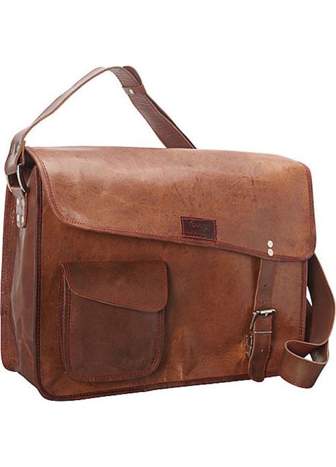 Sharo Soft Leather Laptop Messenger Bag and Brief Extra Wide for 17" Laptop - Walmart.com