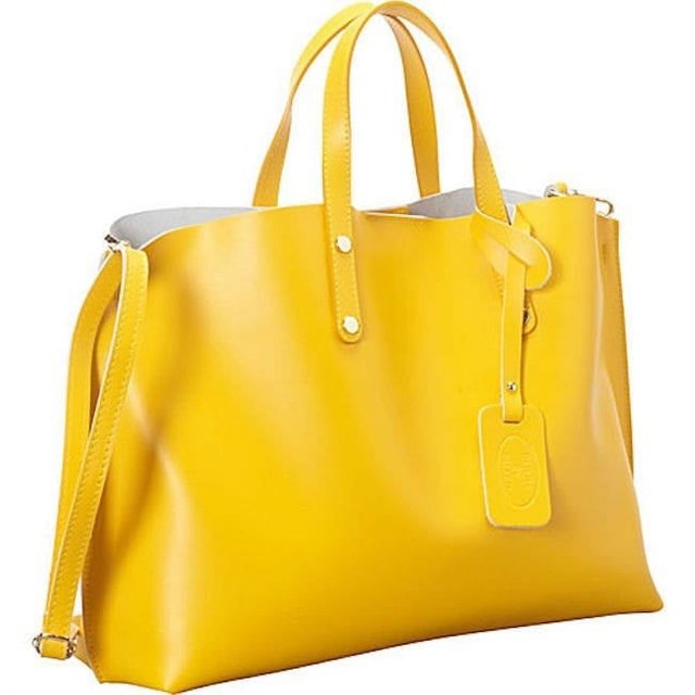 Sharo Elegant Italian Leather Tote and Shoulder Bag - Walmart.com