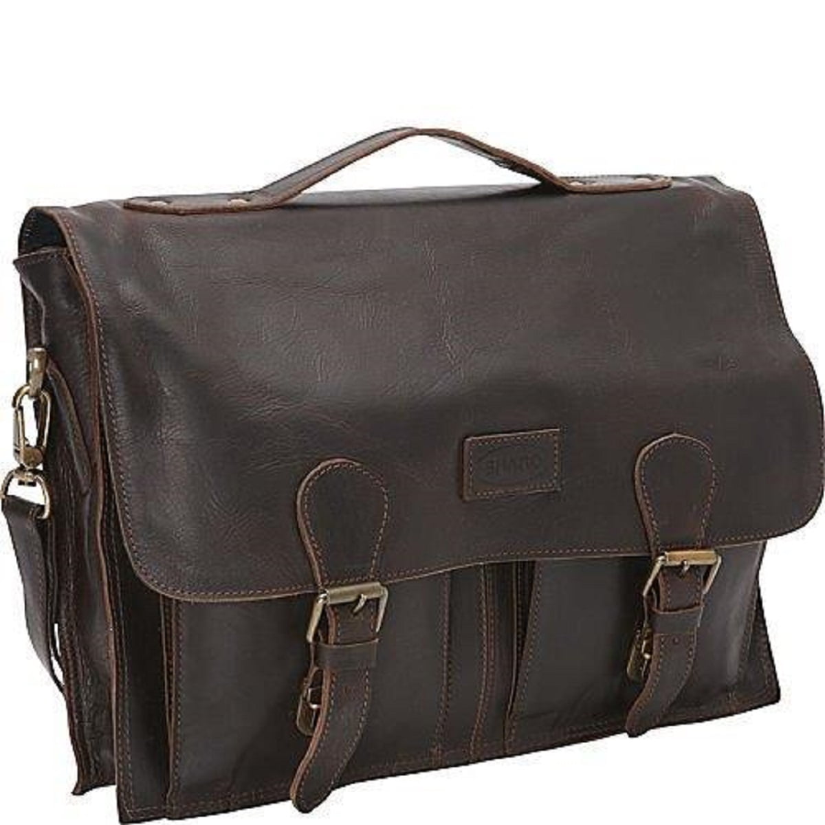 Sharo Soft Leather Laptop Messenger Bag and Brief - Walmart.com