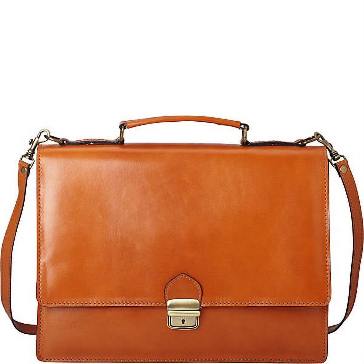 Sharo Thin Style Italian Leather Laptop Brief and Messenger Bag - Walmart.com