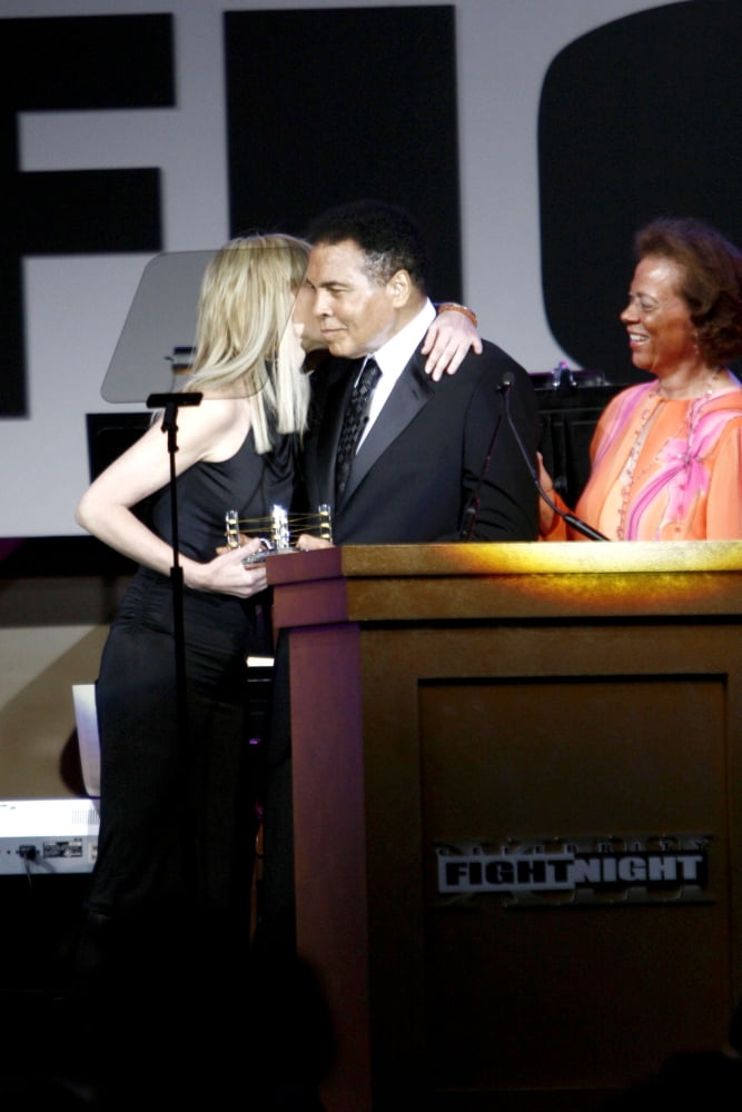 Sharon Stone Muhammad Ali Yolanda Ali Inside For Celebrity Fight Night ...