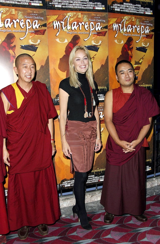 Sharon Stone, Neten Chokling At Arrivals For Milarepa Benefit Gala ...