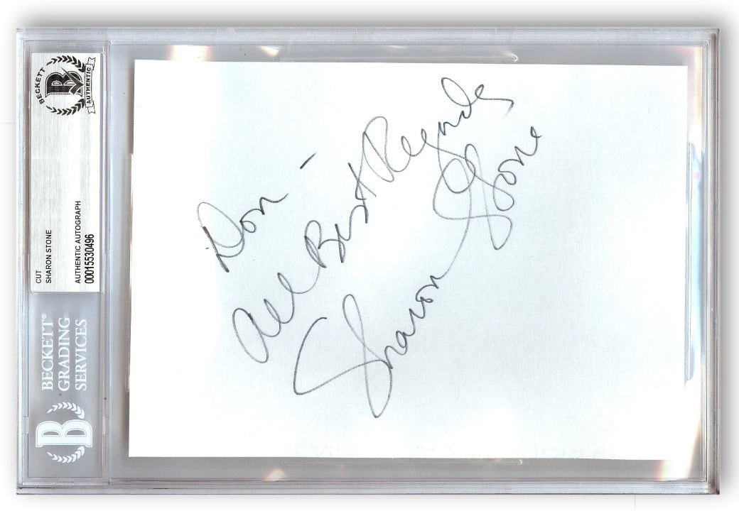 Sharon Stone Signed Autographed Cut Signature Basic Instinct Casino BAS ...