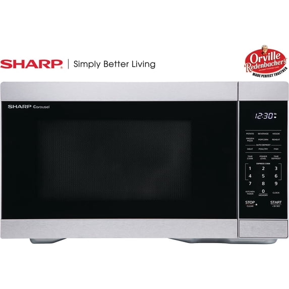 Sharp 1.1 Cu. Ft. 1000 Watt Stainless Steel Microwave - Orville ...