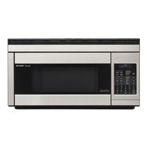 Sharp R1214 1.5 cu. ft. 1100W Stainless Steel Microwave Oven, Carousel ...
