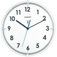 Sharp Atomic Analog Wall Clock – 10.5” Suspended Glass Face - Sets ...