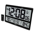 "Sharp Atomic Clock with Jumbo 3"" Display, Indoor/Outdoor Temperature ...