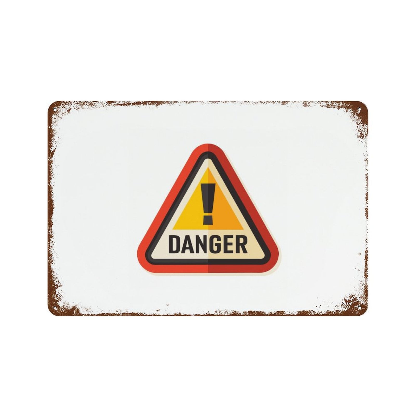 Classic Triangular "Danger" Sign with Red Border on White Background ...