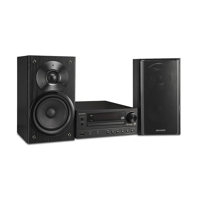 Sharp Compact Bluetooth Hi-Fi Home Stereo Sound System with Single Disc ...