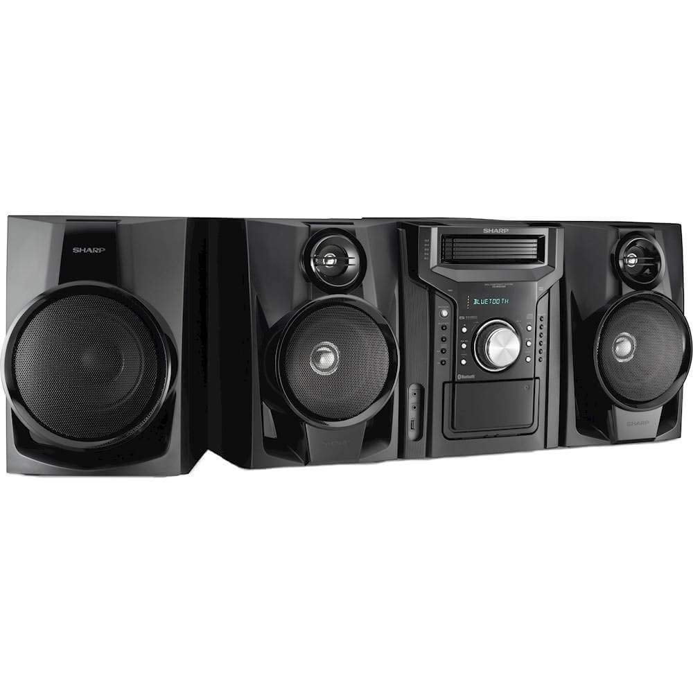Sharp CD-BHS1050 350W 5-Disc Mini Shelf Speaker/Subwoofer System ...