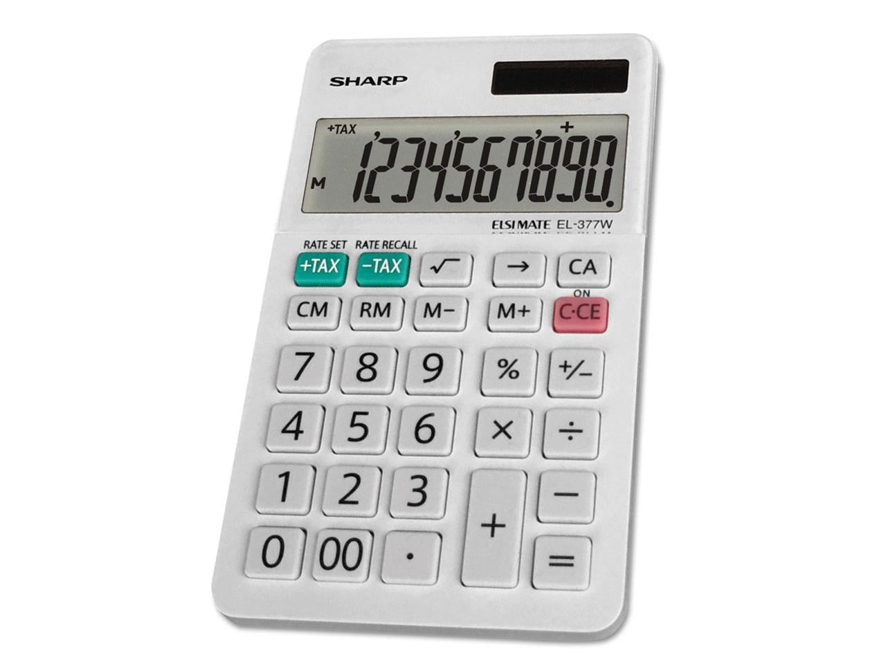 Sharp Calculators 10 Digit Professional Handheld Calculator (EL-377WB ...