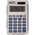 Sharp Calculators 8 Digit Pocket Calculator with Hinged Hard Cover (EL ...