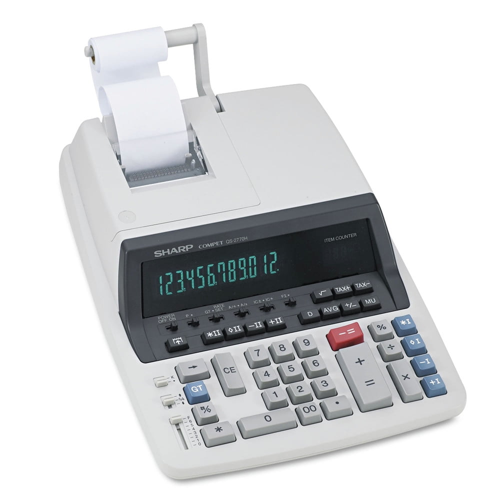 Sharp Calculators QS2770H Electric Desktop Printer Machine - 4.8 Lines ...