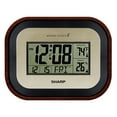 Sharp Atomic Desk Clock, Self-Setting Digital Wall Clock, Woodgrain ...