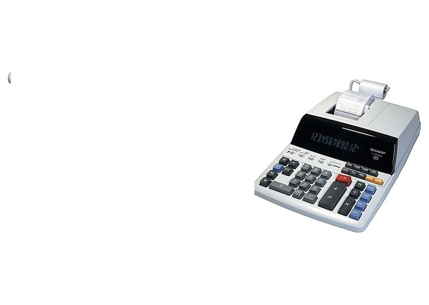 Sharp EL2615PIII 12Digit Desktop Printing Calculator With 2color Print ...