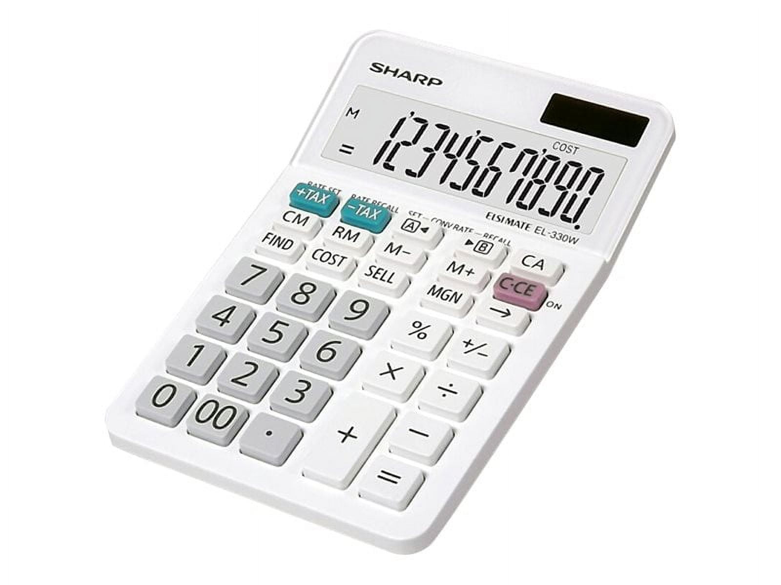 Sharp EL330WB 8 Digit Mini-Desktop Basic Calculator - Walmart.com