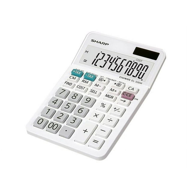 Sharp EL330WB 8 Digit Mini-Desktop Basic Calculator - Walmart.com